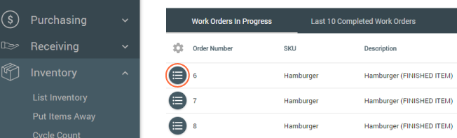 Creating an Assembly with a Work Order