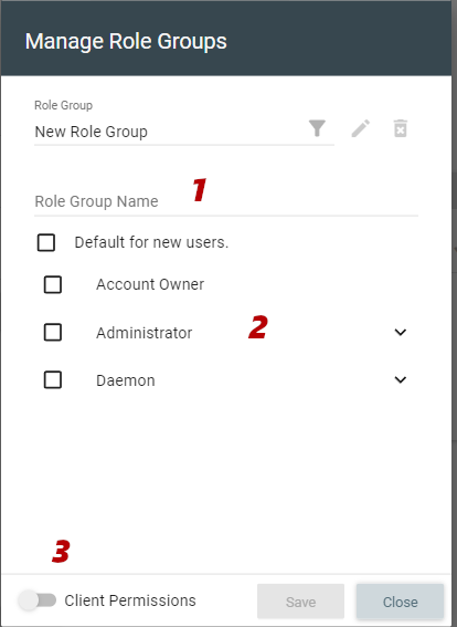 Create and Manage User Role Groups