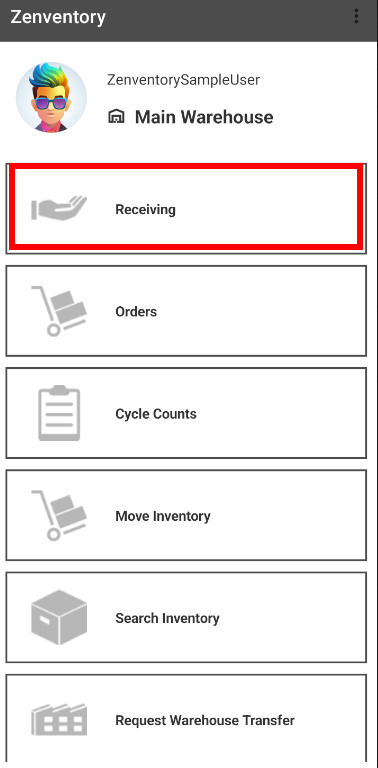 Manage Receiving on the Mobile App